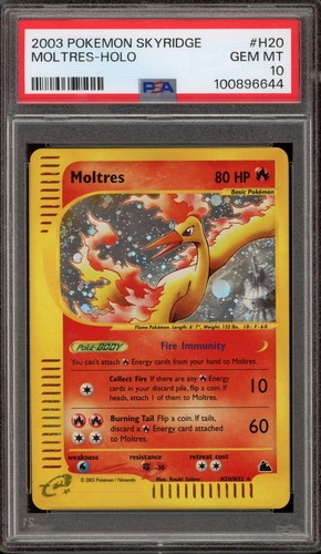 Pokemon Moltres Skyridge Holo Rare #H20 PSA 10 Gem Mint | eBay
