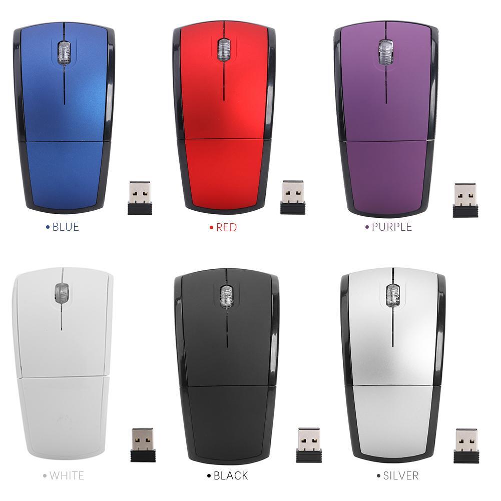 Wireless Mouse 2.4G Computer Mouse Foldable Folding Optical Mice w/USB ...