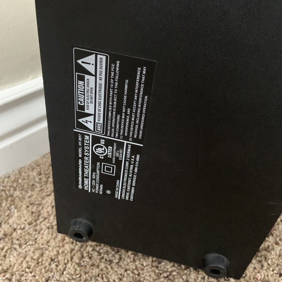 Durabrand HT-3917 Home Theater System Subwoofer Only READ | eBay