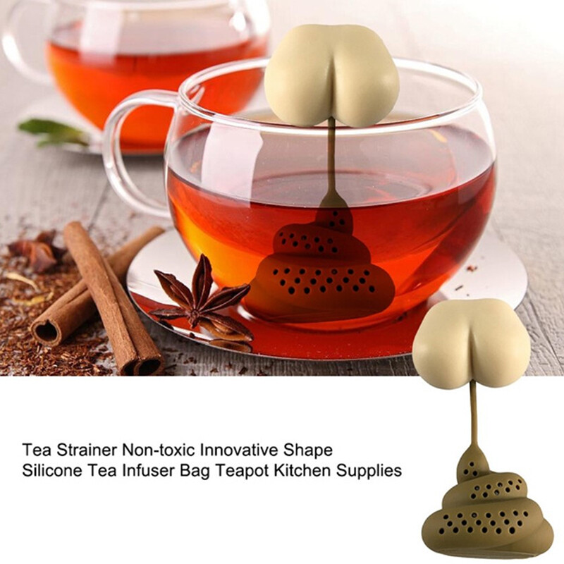 Funny Poop Shaped Tea Filter Silicone Tea Infuser Portable Tea ...
