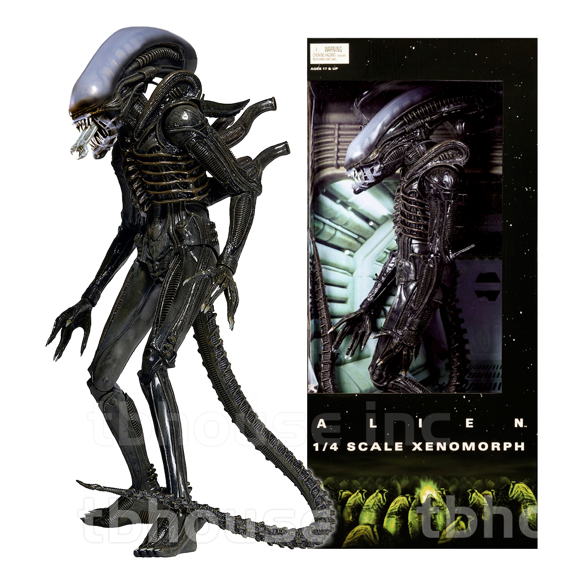 22" ALIEN figure 1/4 SCALE XENOMORPH 1979 big chap OPEN MOUTH VERS ...
