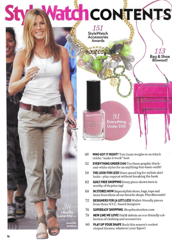People Style Watch Magazine Jennifer Aniston Spring Shoes Sexy Hair ...