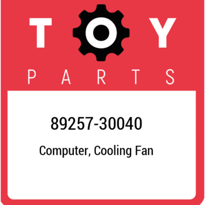 89257-30040 Toyota Computer, cooling fan 8925730040, New Genuine OEM ...