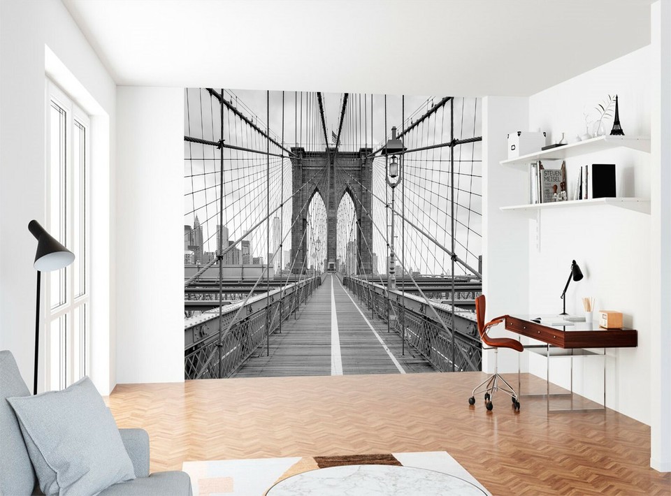 Wallpaper Mural Photo Brooklyn Bridge WALL DECOR Giant Paper Poster ...