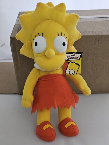 The Simpsons 14" Lisa Simpson Plush Stuffed Yellow Doll Toy Factory NWT | eBay