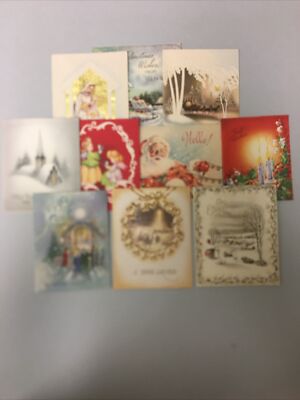 Lot Of 10 - Used Vintage Christmas Cards | eBay