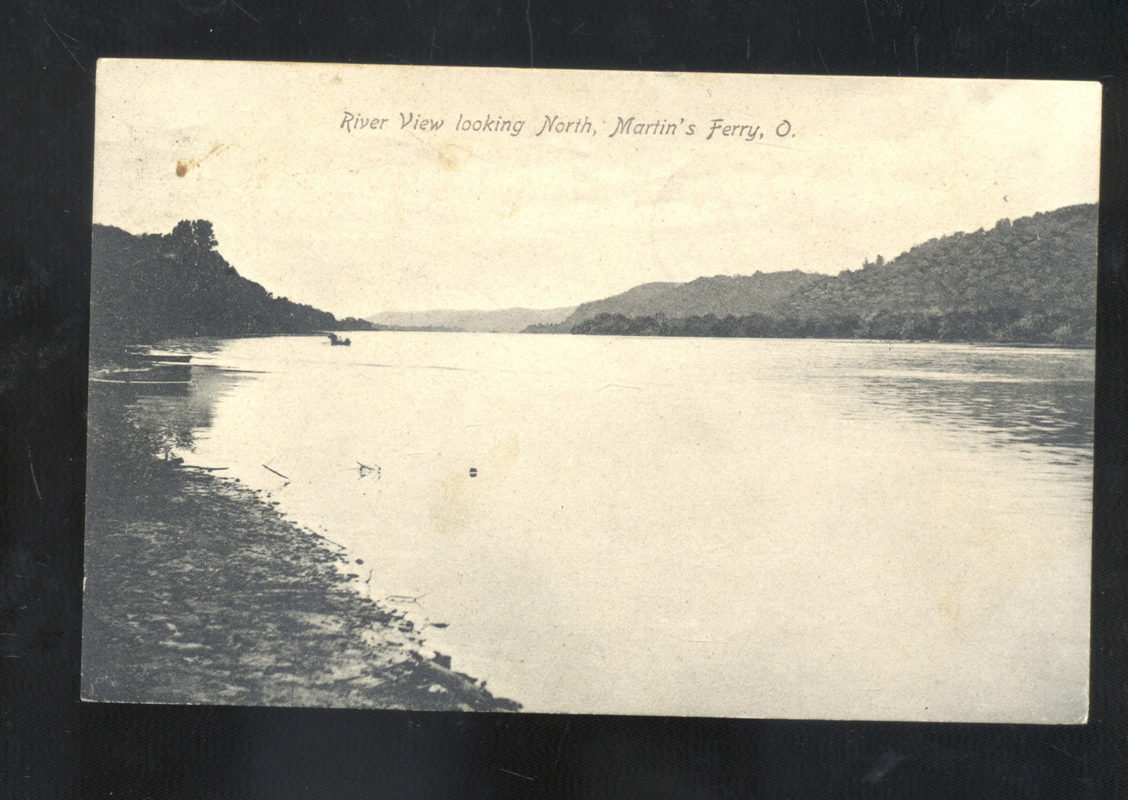 MARTIN'S FERRY OHIO RIVER VIEW VINTAGE POSTCARD MARTINS FERRY OH ...