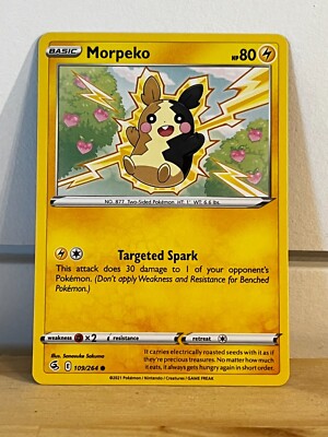 Morpeko 109/264 Non Holo Common Fusion Strike Pokemon TCG Card Mint ...