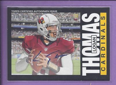 2014 Topps Football RC Autograph LOGAN THOMAS #039/150 cardinals | eBay