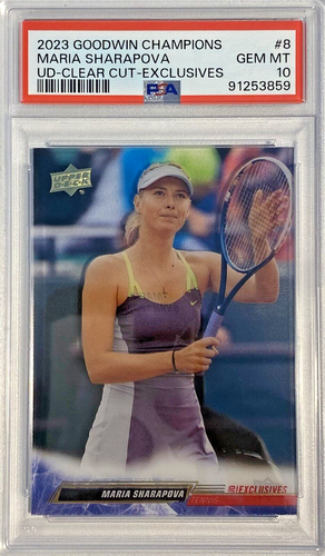 2023 Goodwin Champions MARIA SHARAPOVA Clear Cut Exclusives PSA 10 (POP ...
