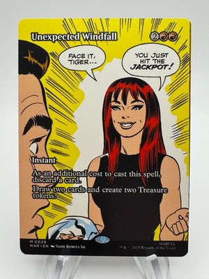 MTG Marvel's Spider-Man UNEXPECTED WINDFALL Borderless Mythic #0029 | eBay