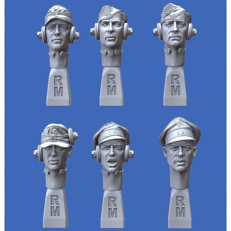 1/35 WW2 Tanker Heads SOLDIER RESIN FIGURE MODEL KIT Unassembled ...