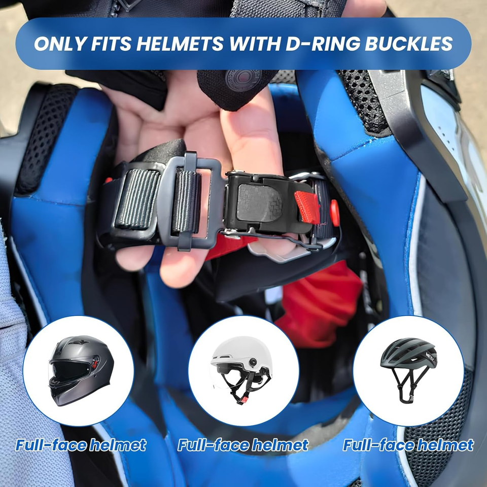 Helmet Quick Release Buckle Kit Stainless Steel Ratcheted Chin Strap ...