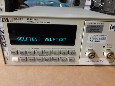 HP 8156A Optical Attenuator 1310nm - 1550nm Angled Connectors FC/PC ...