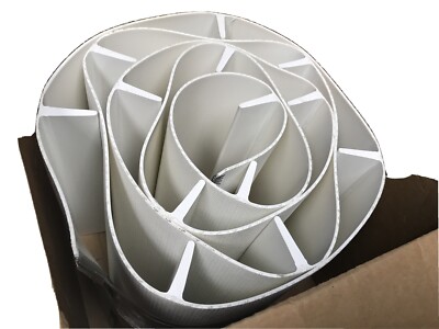 Pace Packaging Hopper Belt Replacement, 12"wide X 10'long w/ 2"Flights ...