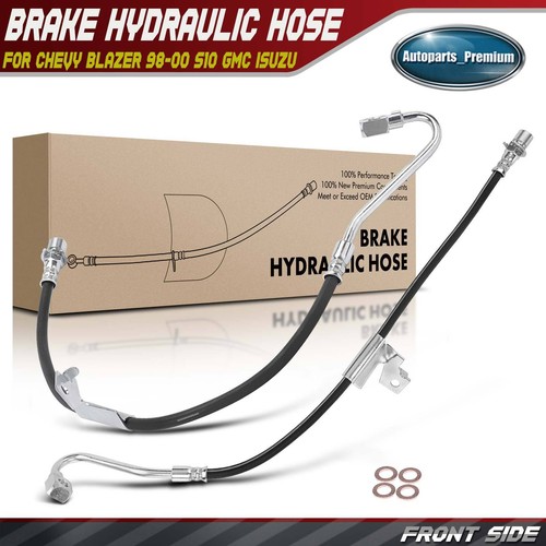 2x Front Left & Right Brake Hydraulic Hose for Chevy Blazer 98-00 S10 ...
