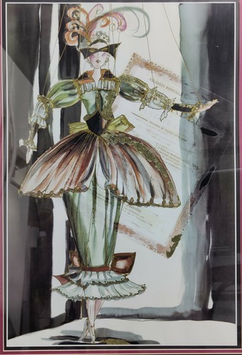jutta ritter-scherer embellished offset lithograph of marionette | eBay