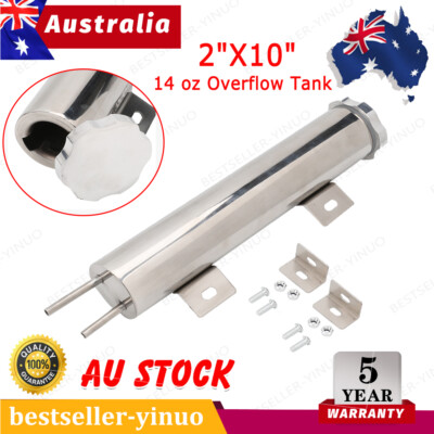 Universal 2" x 10" 14 oz Radiator Coolant Overflow Tank Bottle Cooling ...