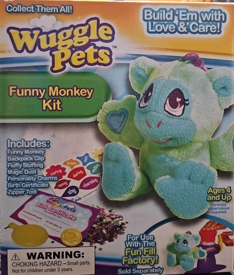 Wuggle Pets Funny Monkey Kit New In Box | eBay