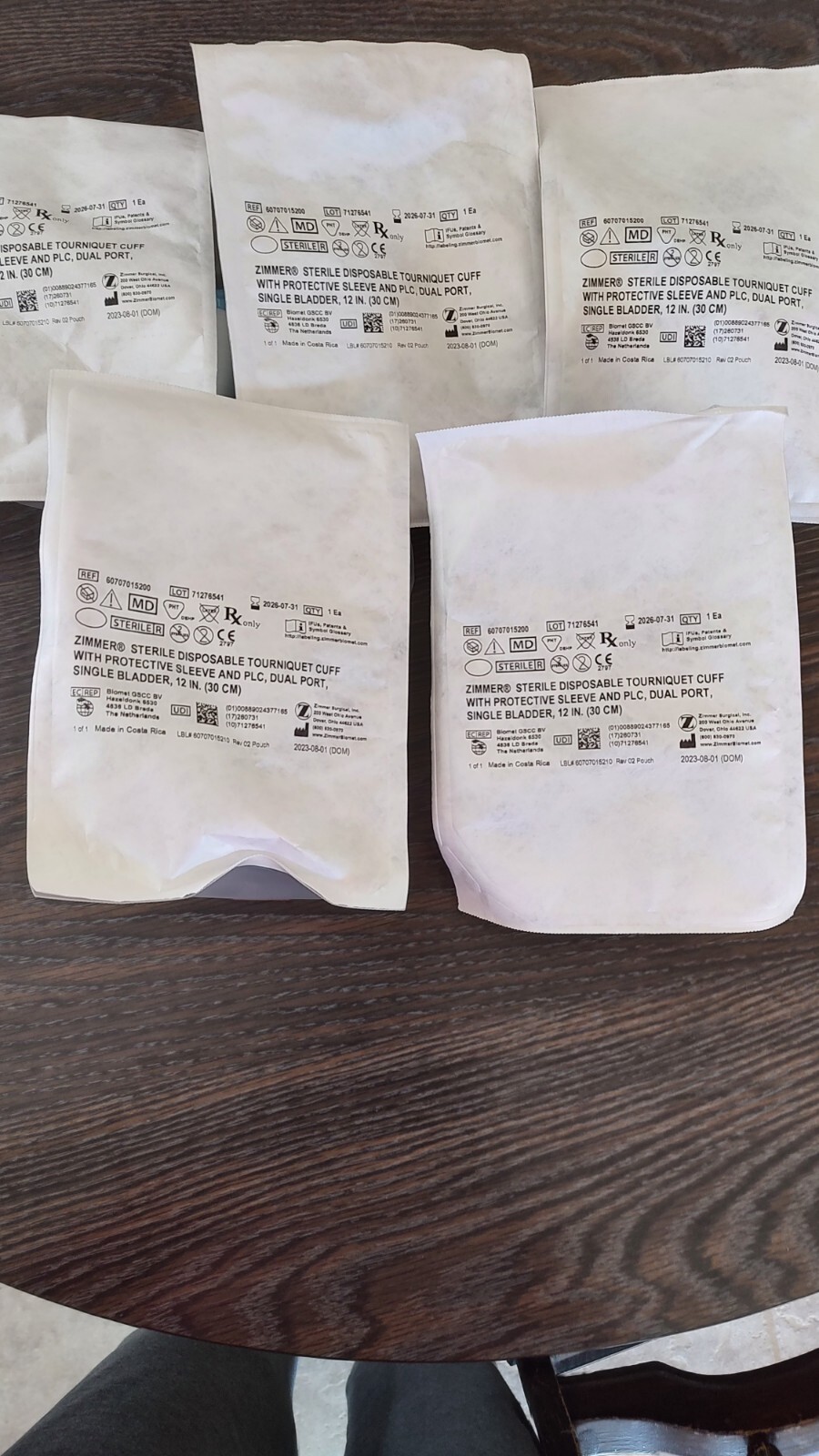 Zimmer Sterile Disposable Tourniquet Cuffs 12 IN Dual Port Single ...