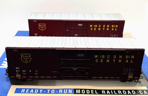 HO WALTHERS 932-27104 GUNDERSON 50' HI-CUBE PAPER BOXCAR 2-PK WISCONSIN ...