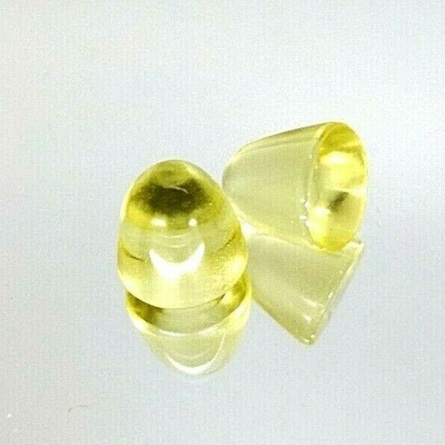 1x Citrine Citrine Pierre Précieuse - Cône / Bowling Cabochon rond ...