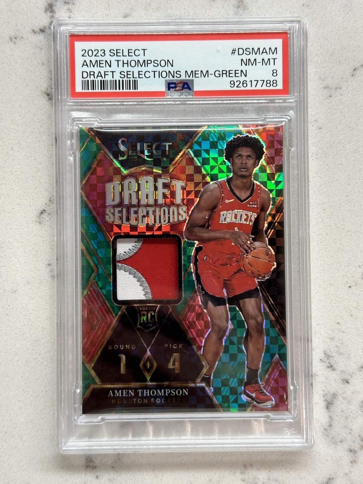 2023 Select Amen Thompson Draft Selections Emerald Green Rookie Patch /5 🚀 | eBay