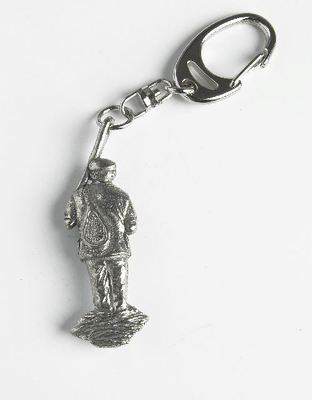 Solid Pewter Fisherman Key Fob Or Key Ring | eBay UK