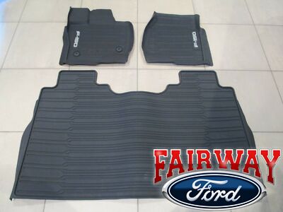 15 thru 20 F-150 OEM Genuine Ford Tray Style Molded Floor Mat Set 3-pc ...