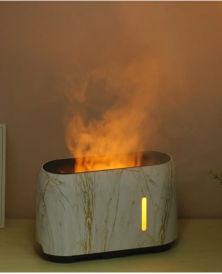 Flame Humidifier Aromatherapy 200ML With Remote Control 7 Flames ...