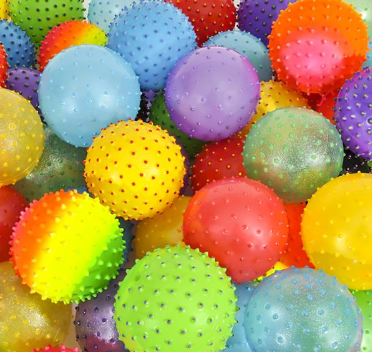 500 5" Knobby Balls Spiky Stress Sensory Inflatable Bounce Less than ...