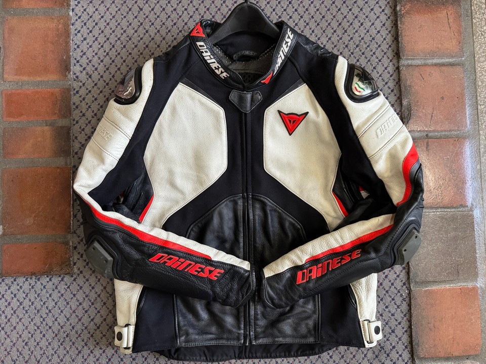 Dainese Super Rider Top Tier Leather Motorcycle Racing Track Day Jacket ...