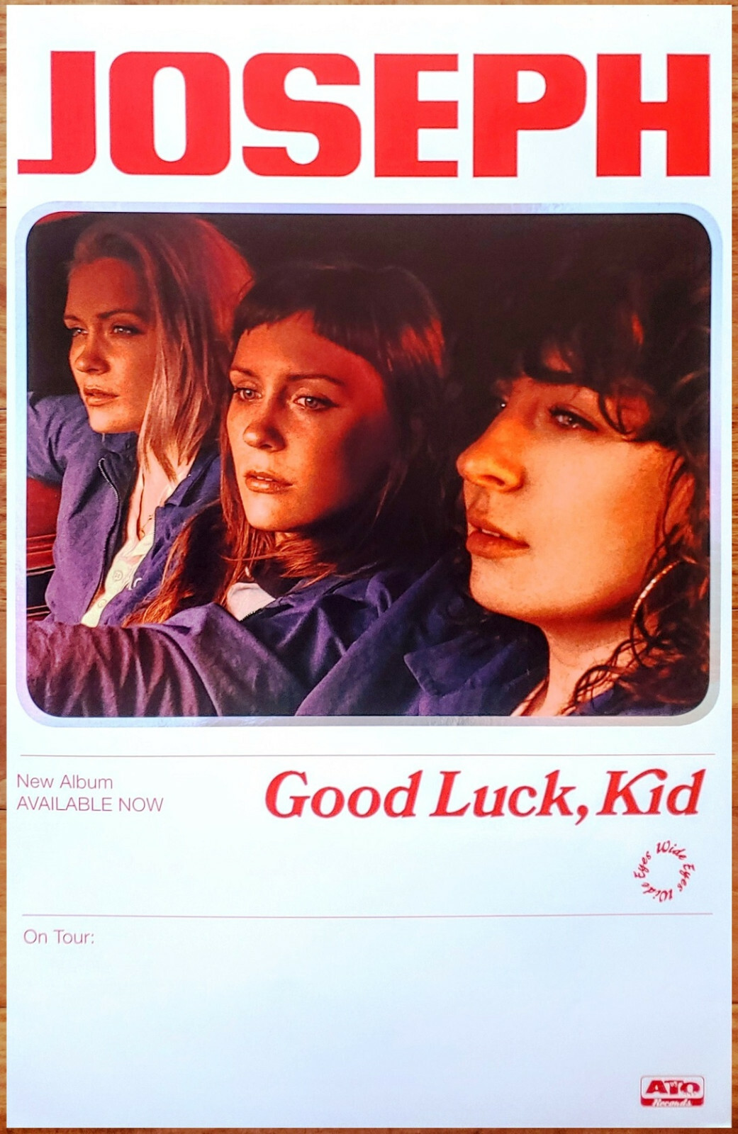 JOSEPH Good Luck Kid Ltd Ed RARE Tour Poster +BONUS Folk Rock Pop Indie ...