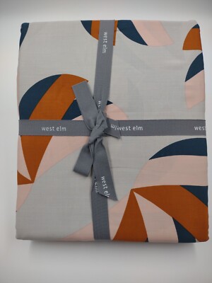West Elm Deco Fans King Duvet Cover | eBay