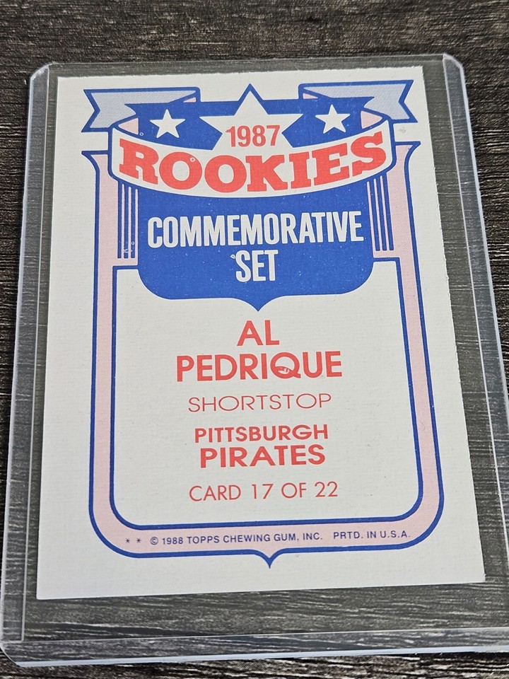 1988 Topps 1987 Rookies Commemorative Set Al Pedrique #17 | eBay