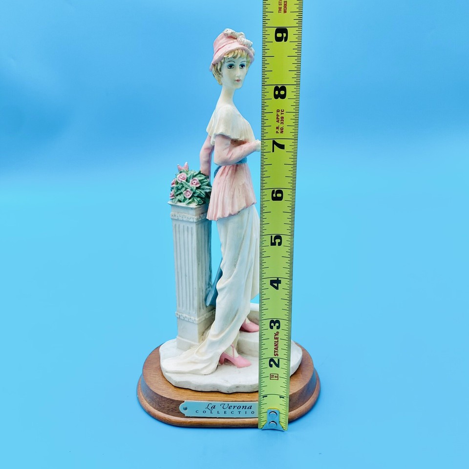 Vintage La Verona Collection Figurine Elegant Lady With Hat And Flowers ...