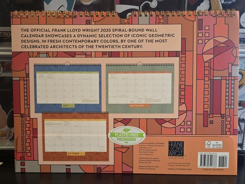 2025 Wall Calendar Frank Lloyd Wright NEW Geometric Designs ...