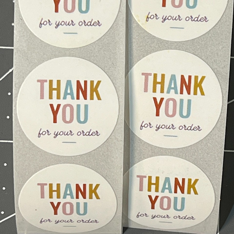 Lot of 10(pcs) Thank You For Your Order Stickers 1” × 1” Small Business ...