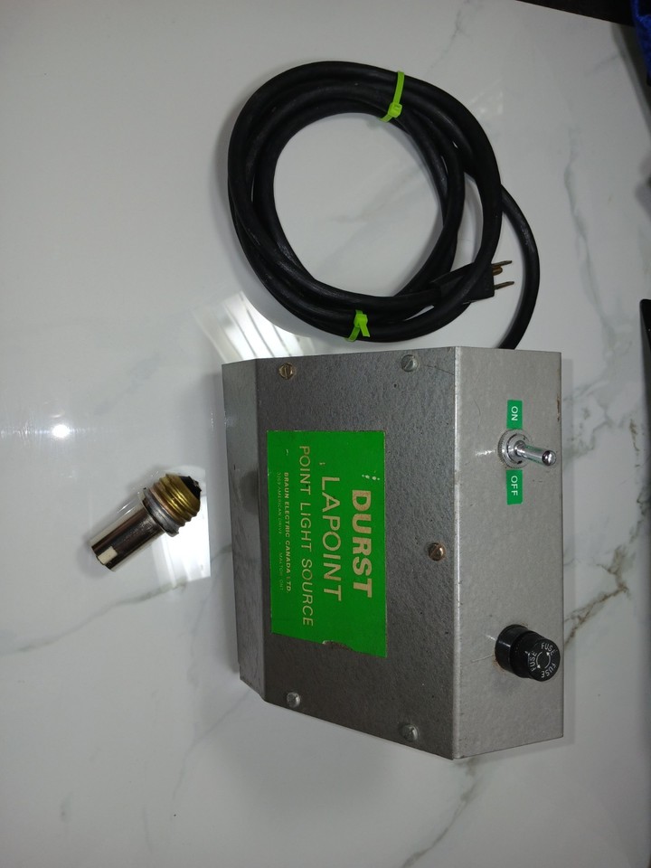 Durst LAPOINT 20 VOLT POINT LIGHT SOURCE POWER SUPPLY & 2 PIN To EDISON ...