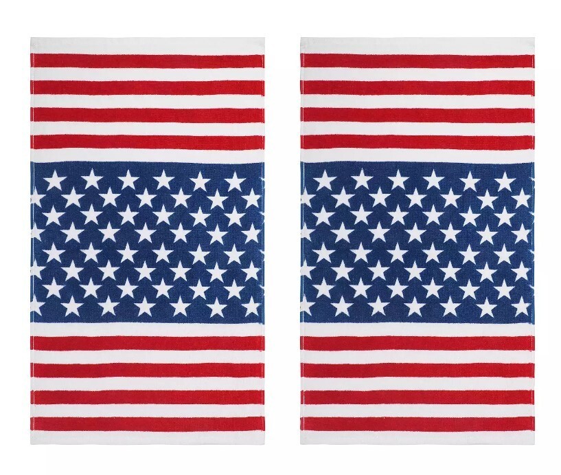 Americana American Flag Terry Cloth 2-Pack Kitchen Towels Set | eBay