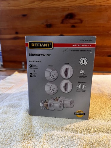 Defiant Brandywine Stainless Steel Keyed Entry Project Pack - Brand New Sealed | eBay