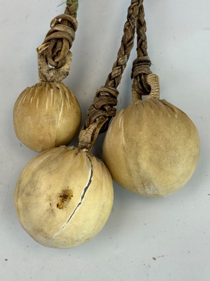 Vintage Gaucho Boleadoras Handmade South American Hunting Bolas Rawhide ...