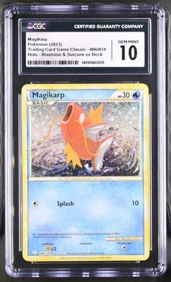 CGC GEM MINT 10 Magikarp 006/034 Pokemon Trading Card Game Classic ...