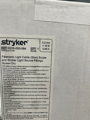 Stryker REF 233-050-064 Fiber Optic Clear Light Guide Cable, Brand New ...