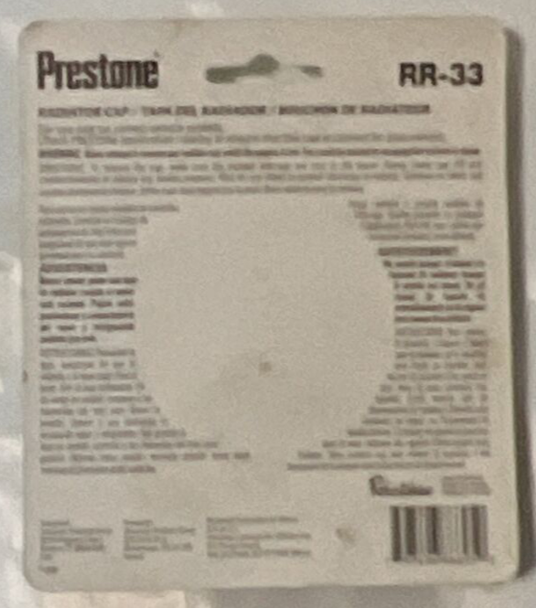 Prestone RR-33 Radiator Cap | eBay