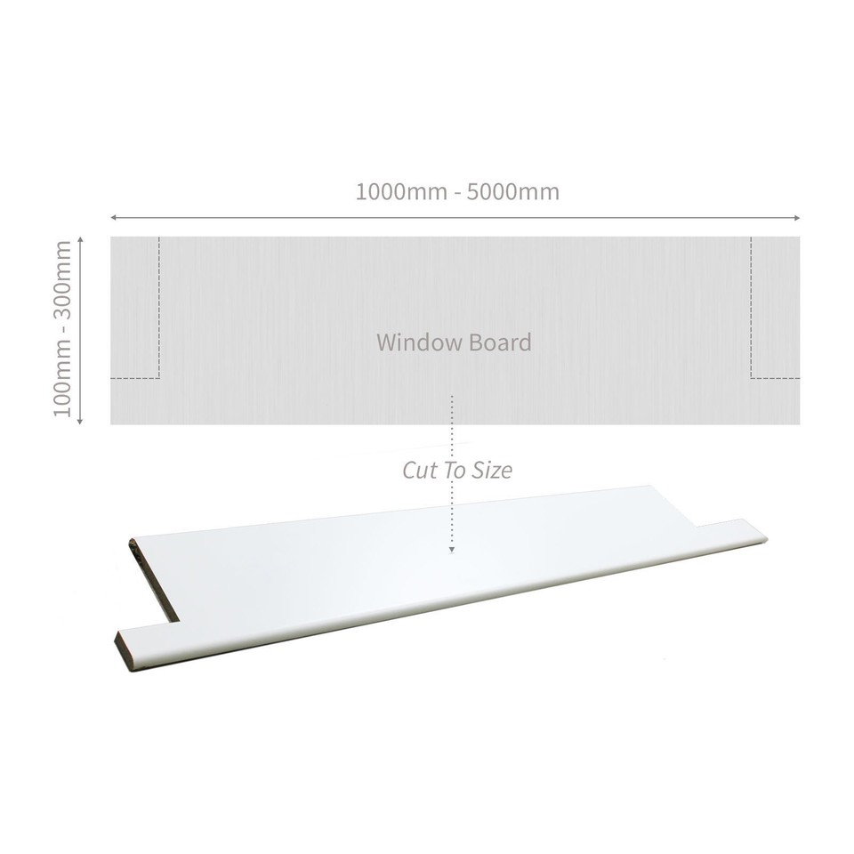 Laminated Window Board Internal Cill Plastic Replacement Polyboard ...