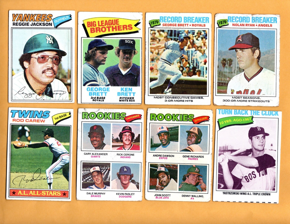 1977 TOPPS BASEBALL COMPLETE SET (660) RYAN ROSE DAWSON MURPHY RC P-G ...