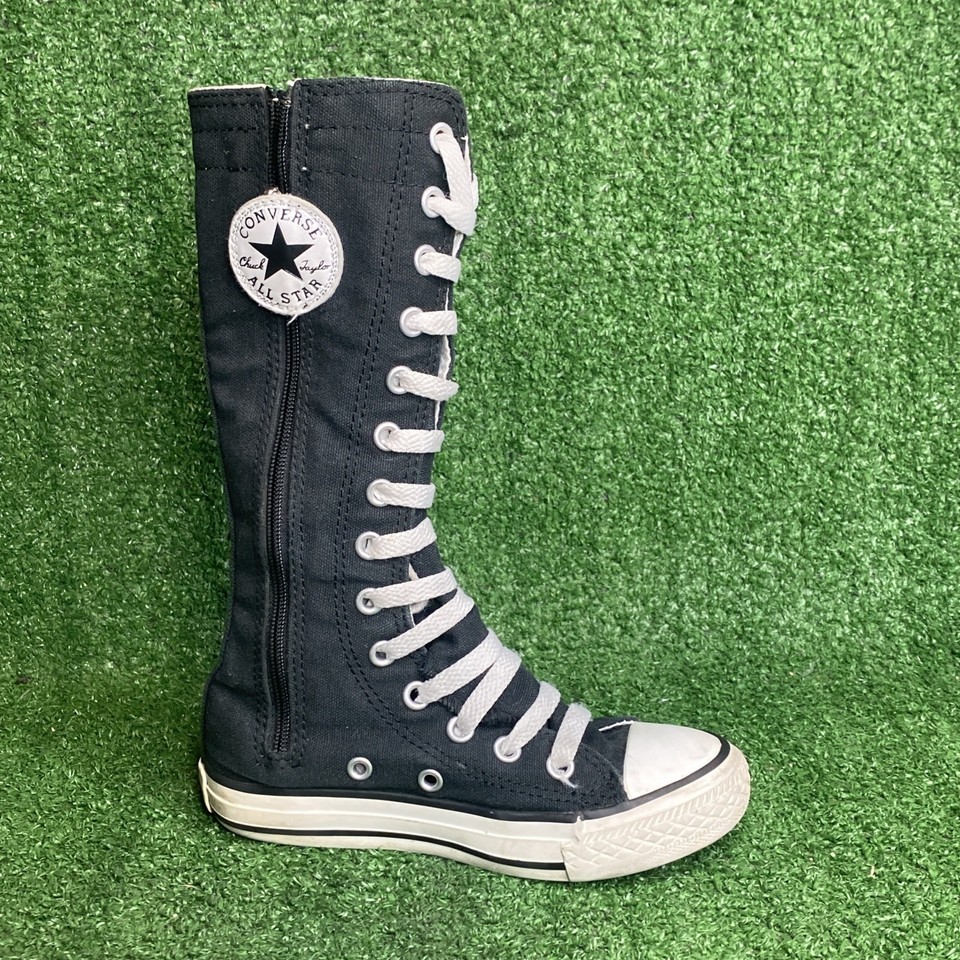 Converse knee high converse all stars Junior size 11 Us Side zippers ...