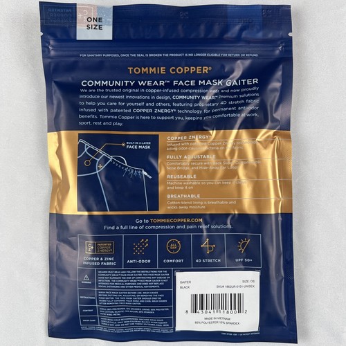 Lot of 4 Dark Navy and Black Tommie Copper Face Mask Gaiters | eBay