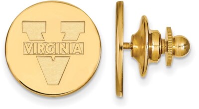 14K Yellow Gold University of Virginia Lapel Pin by LogoArt (4Y011UVA ...